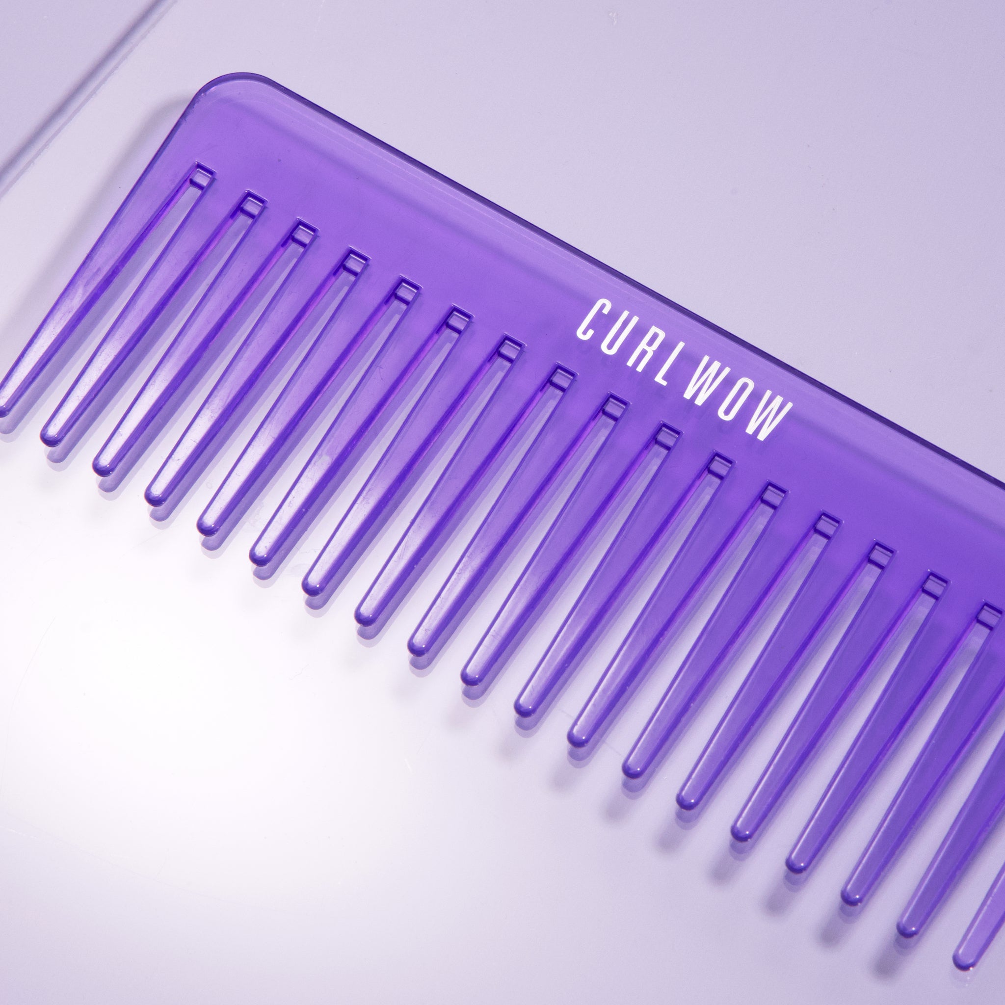 Purple Wide Tooth Comb For Curly Hair - Color Wow